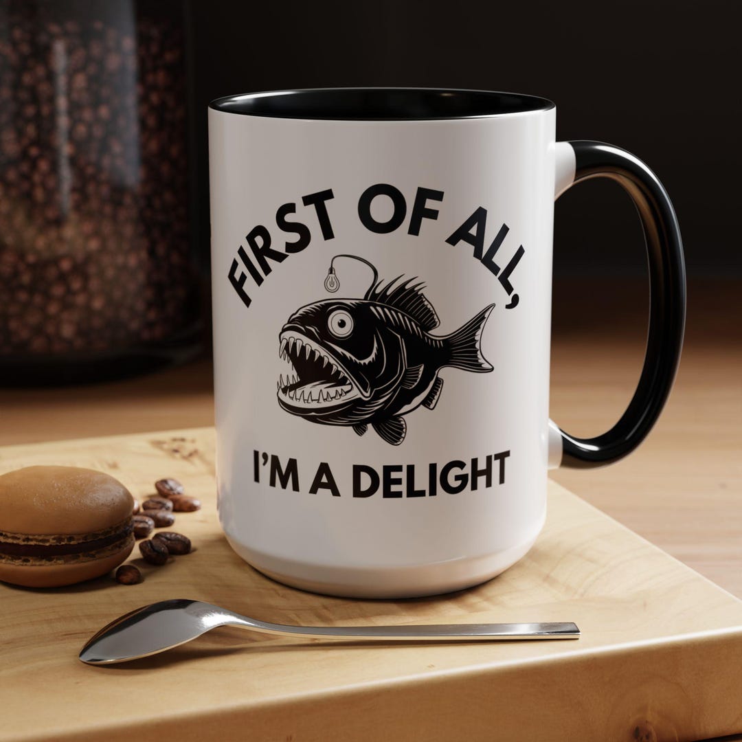 Angler Fish, Sea Devil Fish, Viral Meme, Humorous Fish Accent Coffee ...