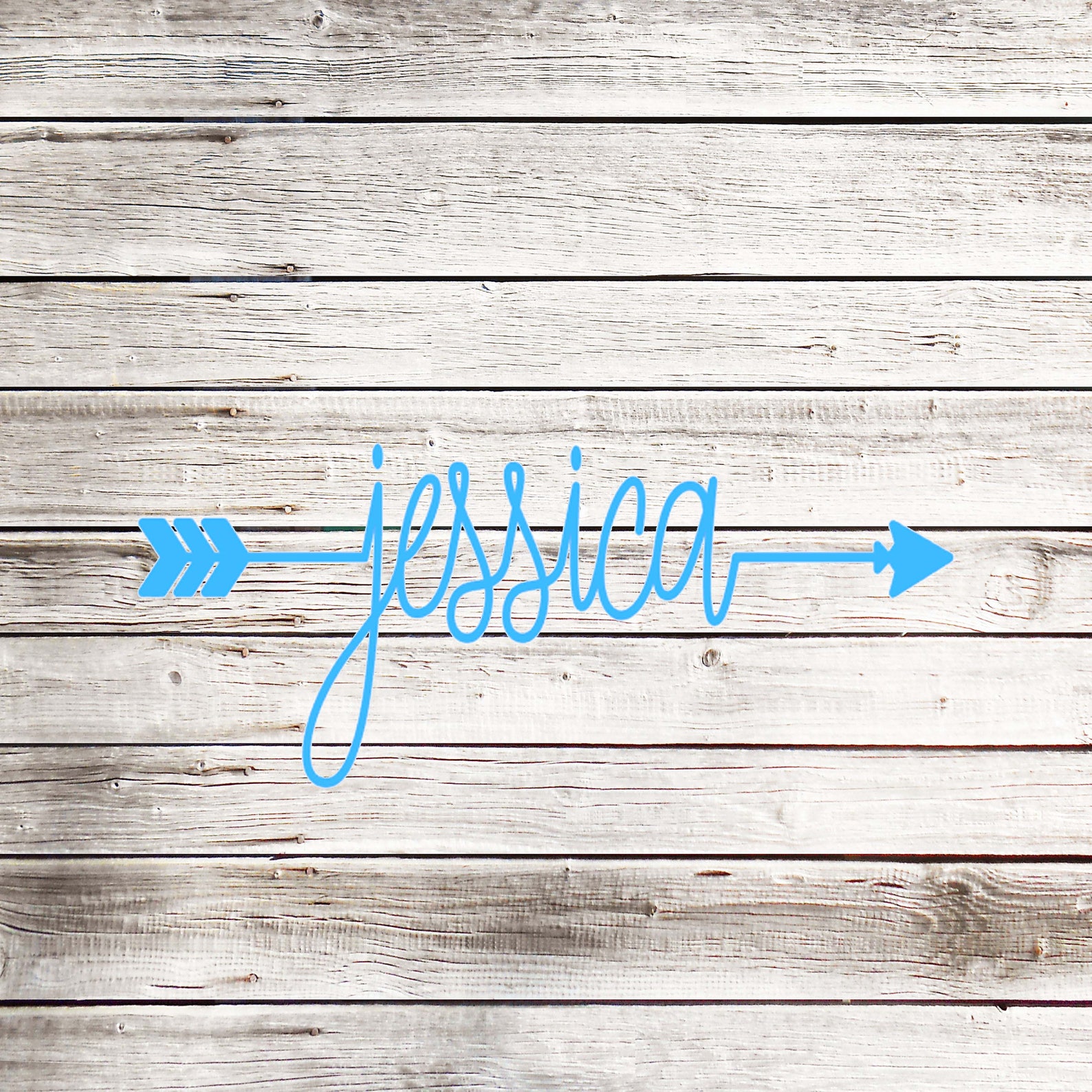 Arrow Name Decal / Monogram Sticker / Laptop Decal / Car Decal - Etsy