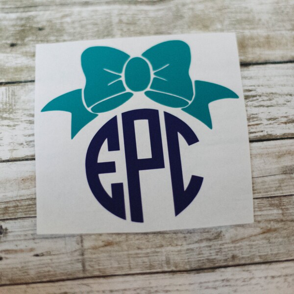 Preppy Bow Decal - Etsy