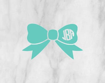 Bow Monogram Decal | Etsy