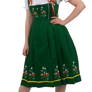 3 Piece Mid Calf Long Green Dirndl Dress Set for German Oktoberfest - Etsy