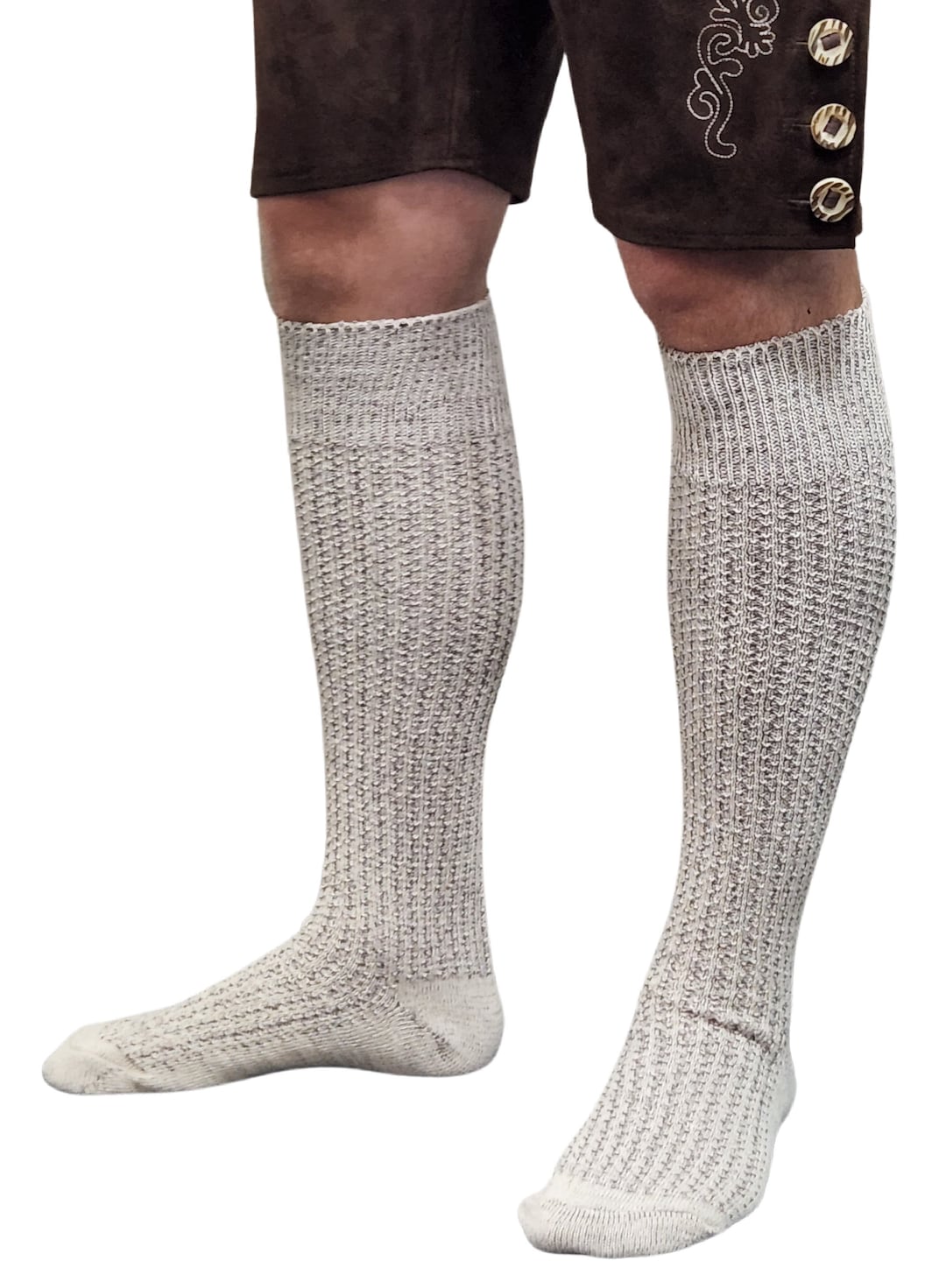 Long Knee High Gray German Lederhosen Socks - Etsy