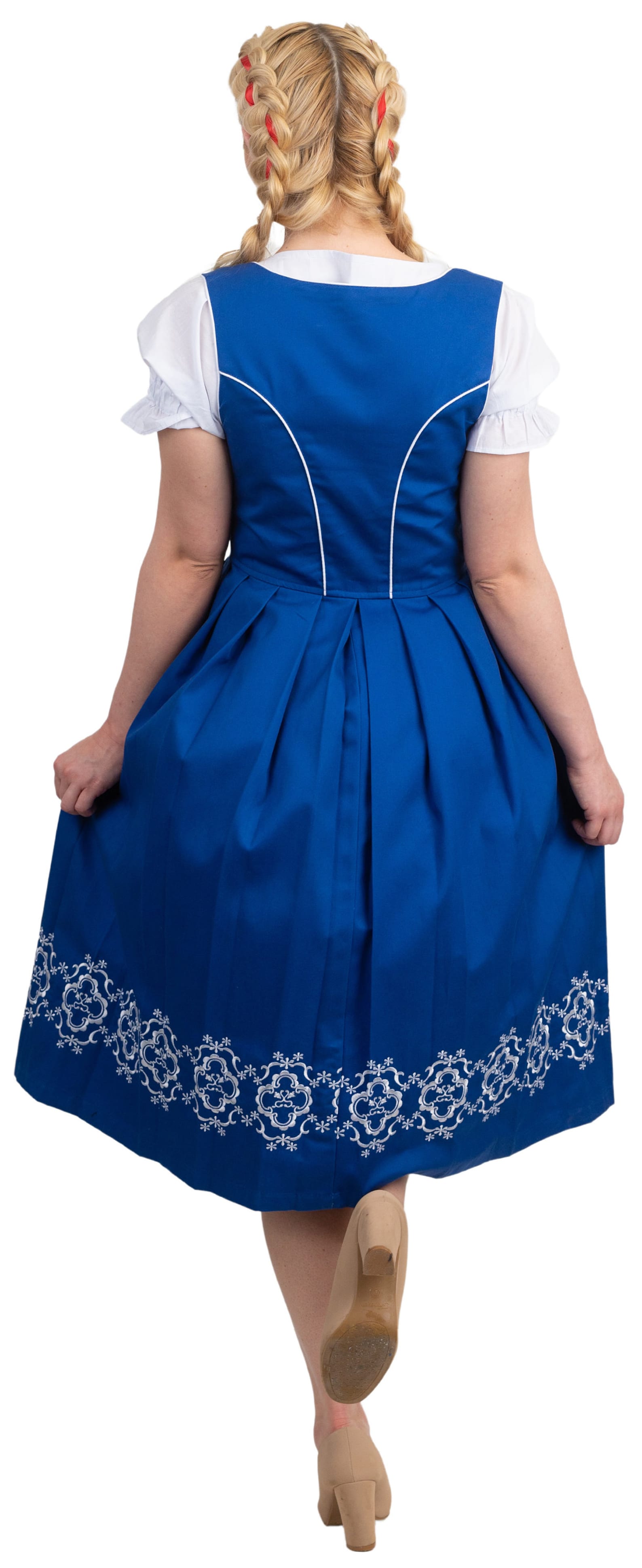 3 Piece Long Blue German Dirndl Dress Set for Bavarian Oktoberfest - Etsy