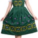 Elegant 3-piece Long Green Dirndl Dress Set for Bavarian Festivities ...