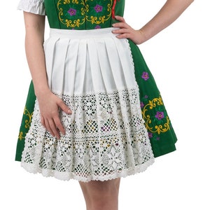 Green Dirndl Dress Set, Floral Embroidery, Bavarian Oktoberfest Costume ...
