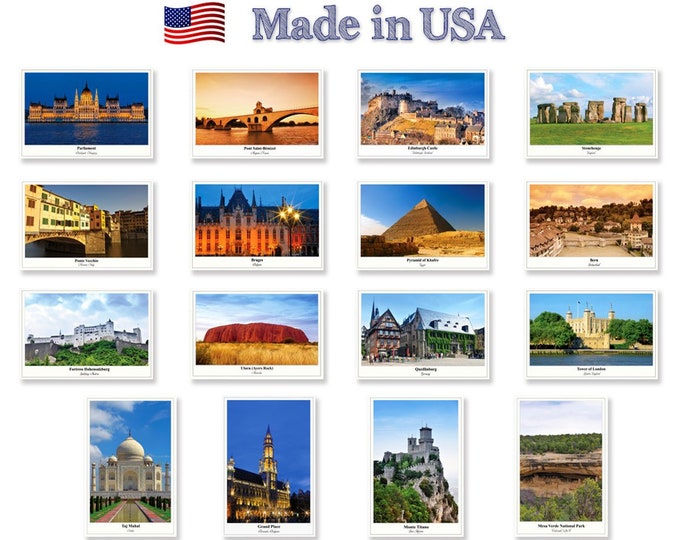 UNESCO Postcard Set of 20. Made in USA. Quality Post Card Variety Pack ...