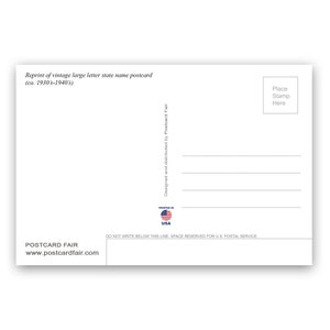 GREETINGS From CALIFORNIA Vintage Reprint Postcard Set of 20 Identical ...