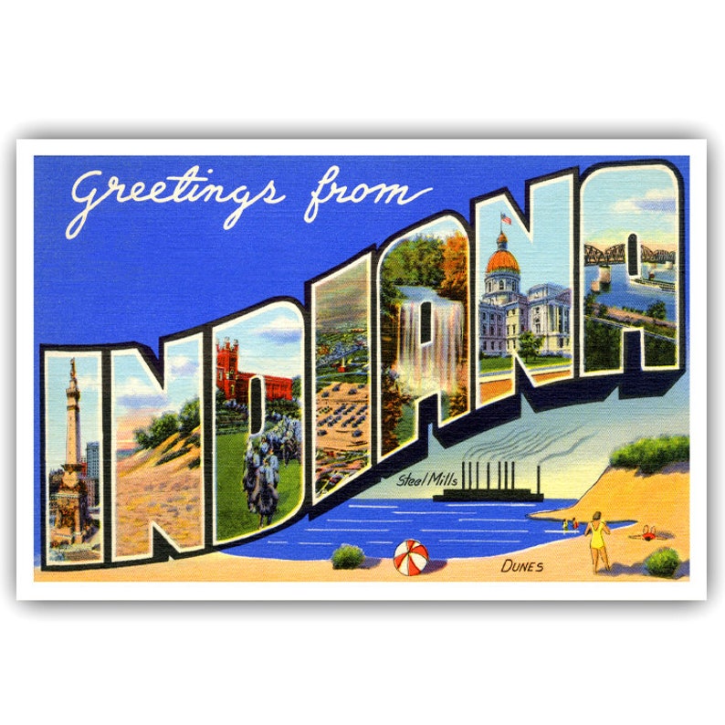 GREETINGS FROM 50 American States Vintage Reprints Postcard Set (ca ...