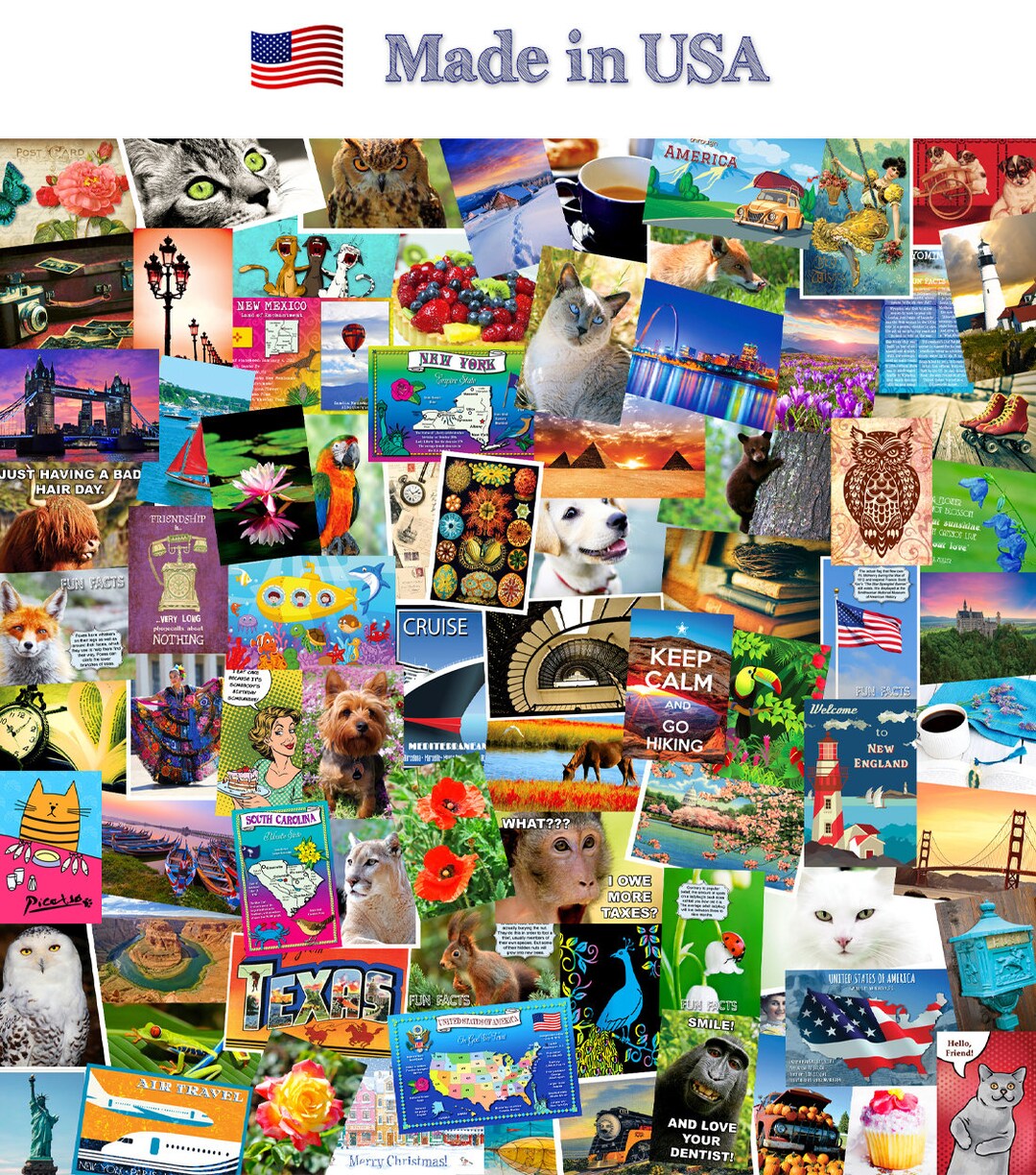 POSTCARD SET of 50 Cards. Post Card Variety Pack of Random Assortment ...