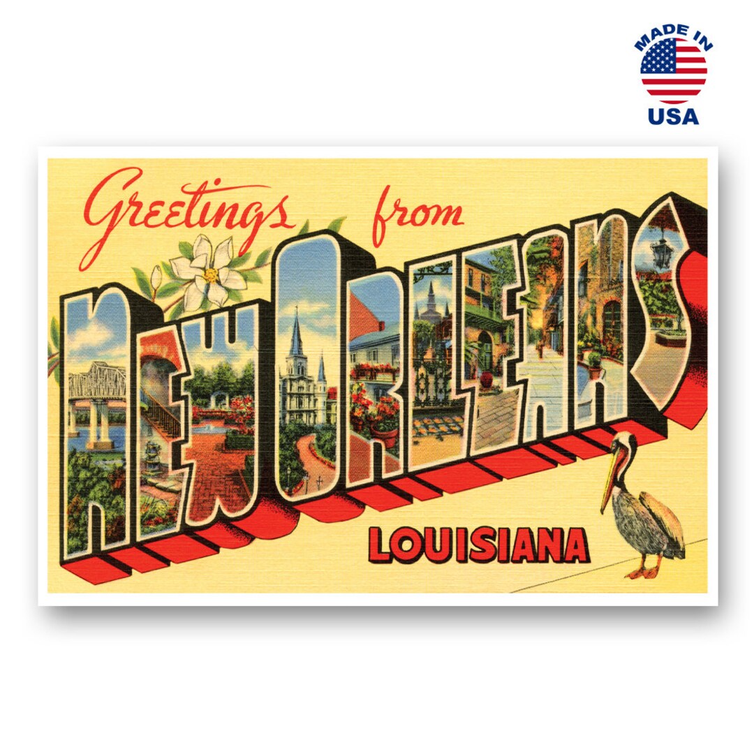 Greetings From NEW ORLEANS, LA Vintage Reprint Postcard Set of 20 ...