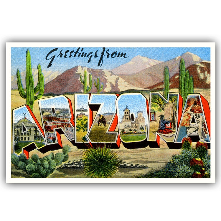 GREETINGS FROM 50 American States Vintage Reprints Postcard Set (ca ...