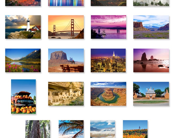 AMERICA THE BEAUTIFUL Postcard Set of 20. Post Card Variety Pack ...