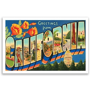 GREETINGS FROM 50 American States Vintage Reprints Postcard Set (ca ...