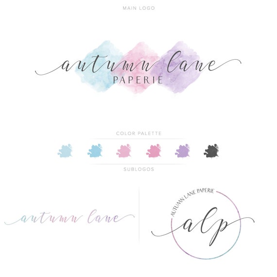 Paper Logo Design Wordmark Logo Premade Logo Premade Branding Kit ...