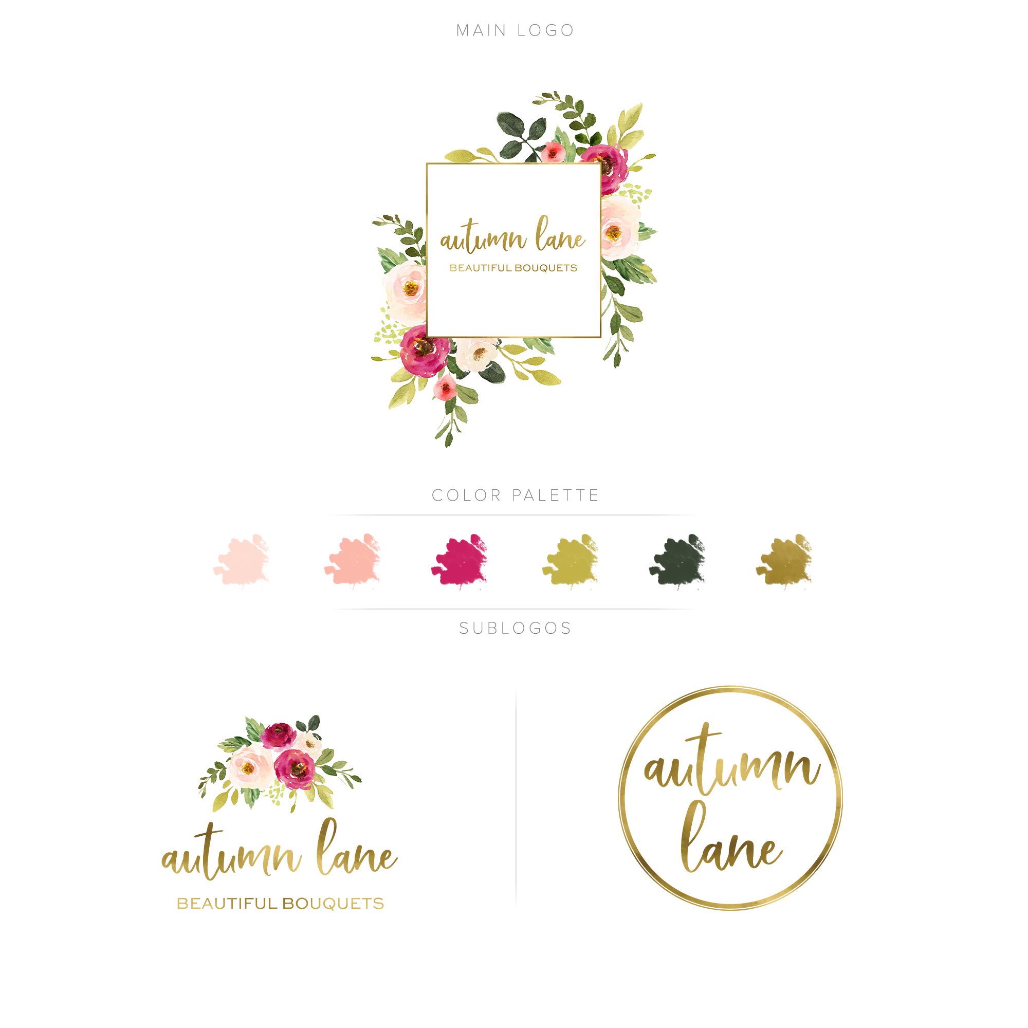 Paper Logo Design Wordmark Logo Premade Logo Premade Branding Kit ...