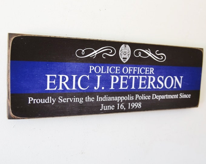 Police Officer Service Sign Police Name Police Decor Police - Etsy