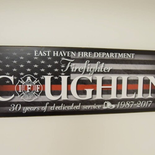 Firefighter Name Sign Firefighter Decor Family Name Fireman - Etsy