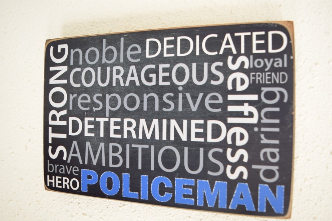 Policeman Sign Descriptive Police Officer Words Police - Etsy
