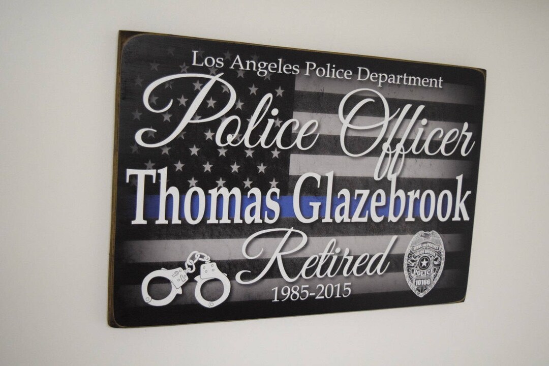 Police Officer Retirement Sign, Police Retired Sign, Police Gift ...