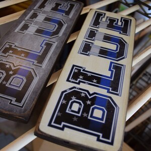 Blue Line Sign, Police Sign, Police Decor, Police Officer Decor, Back ...