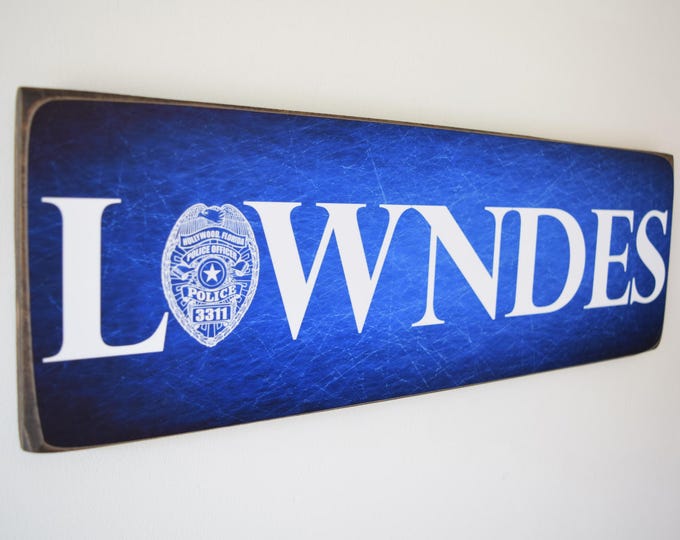 Police Officer Service Sign Police Name Police Decor Police - Etsy