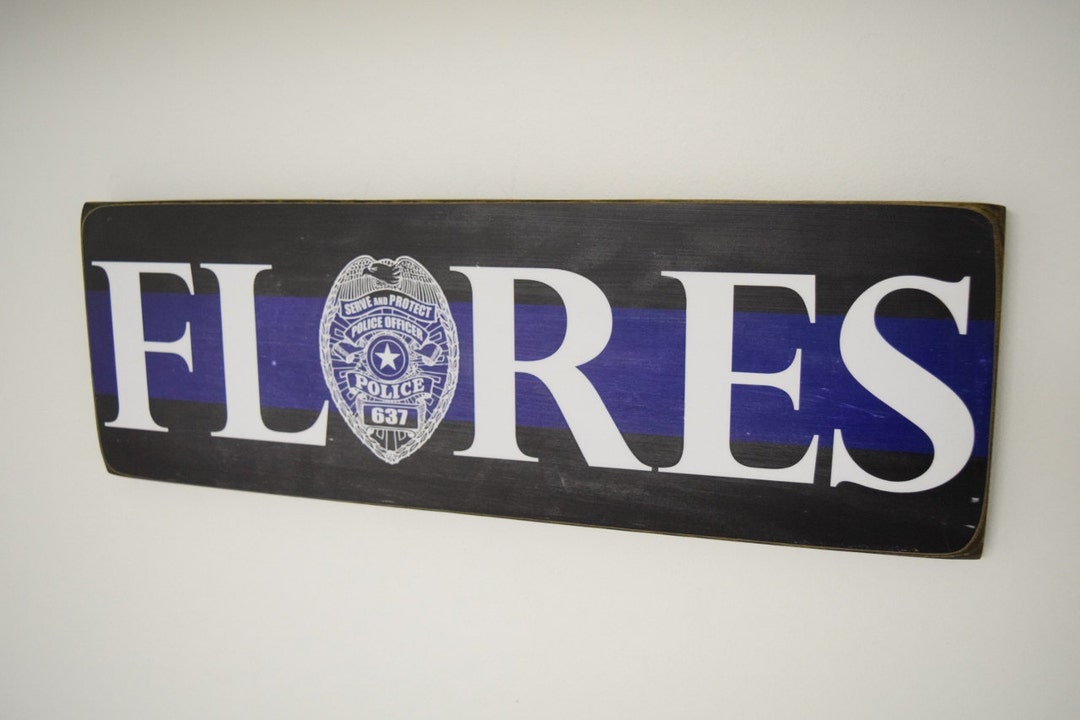 Police Officer Name Sign, Family Name, Police Decor, Police Officer ...