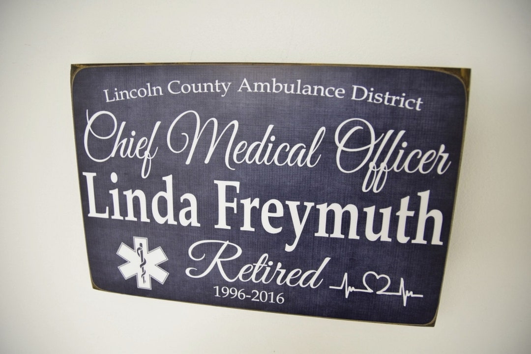 EMT Retirement, Medical Retirement Sign, EMT, Star of Life, EMT Gift ...