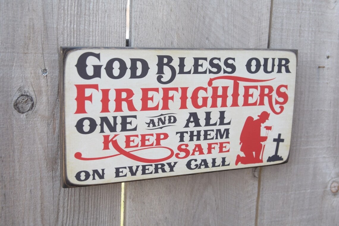 Firefighter Blessing Gift, Fireman Gift, Firefighter Decor, Fireman ...