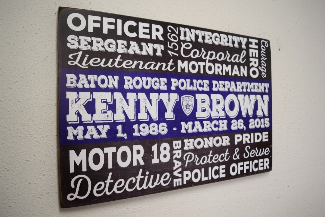Policeman Sign, Custom Police Officer Words, Police Subway Art, Police ...
