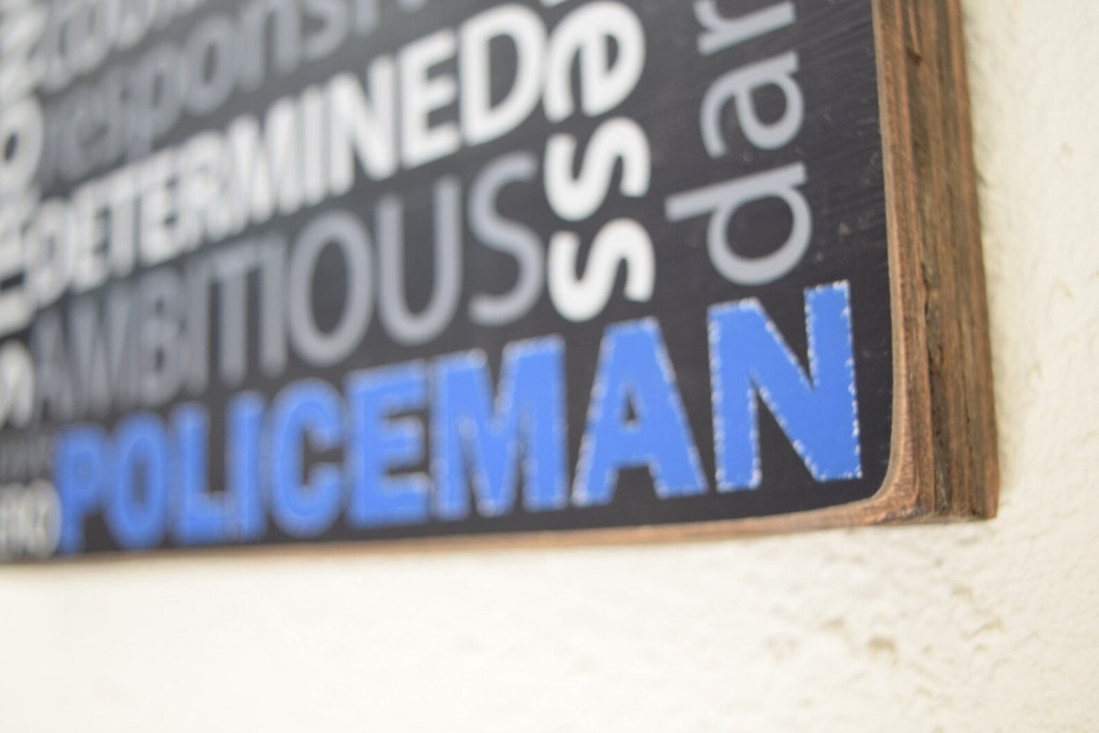 Policeman Sign Descriptive Police Officer Words Police - Etsy Canada