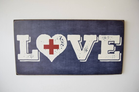 Medical LOVE Sign Nurse Sign Doctor Sign EMT Star of Life | Etsy