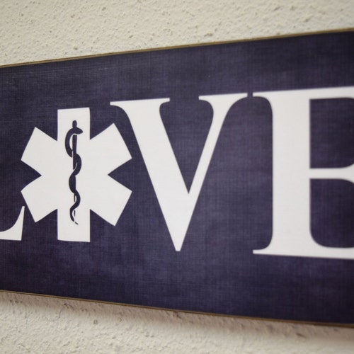 EMT Emergency Medical Technician Sign EMT Gift Love Sign - Etsy