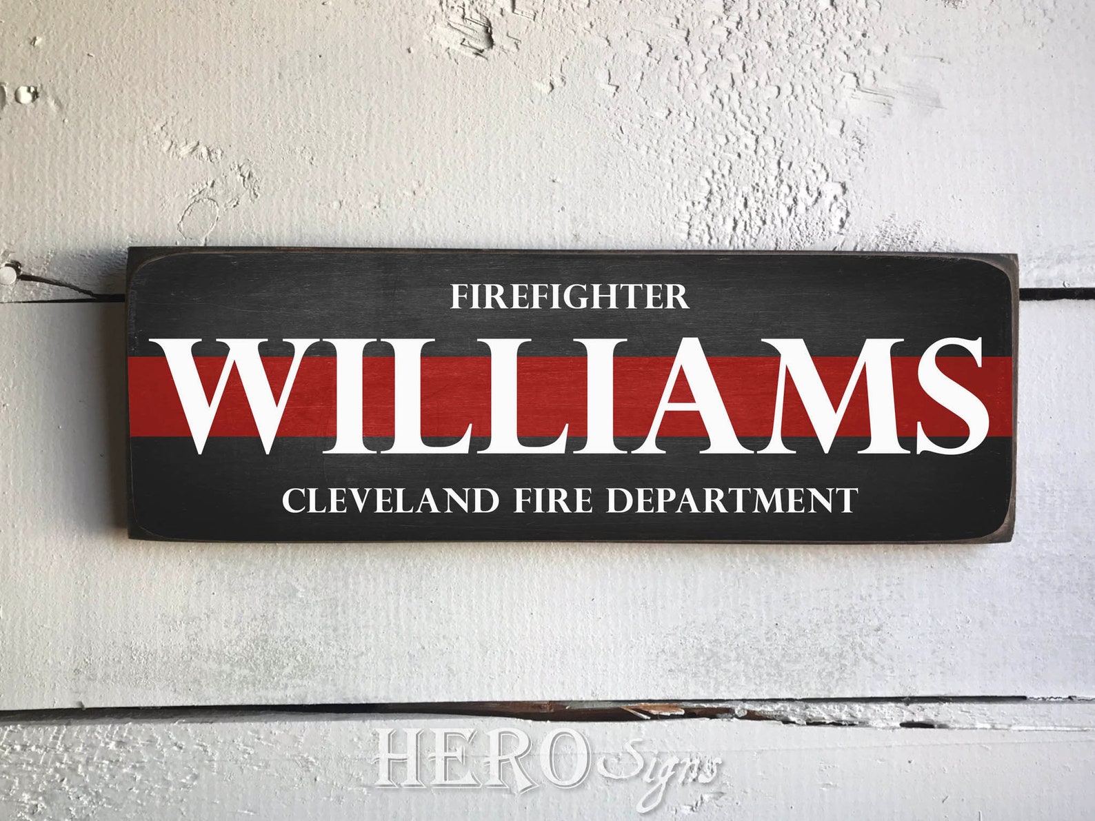 Fire Department Name Sign Firefighter Decor Family Name - Etsy