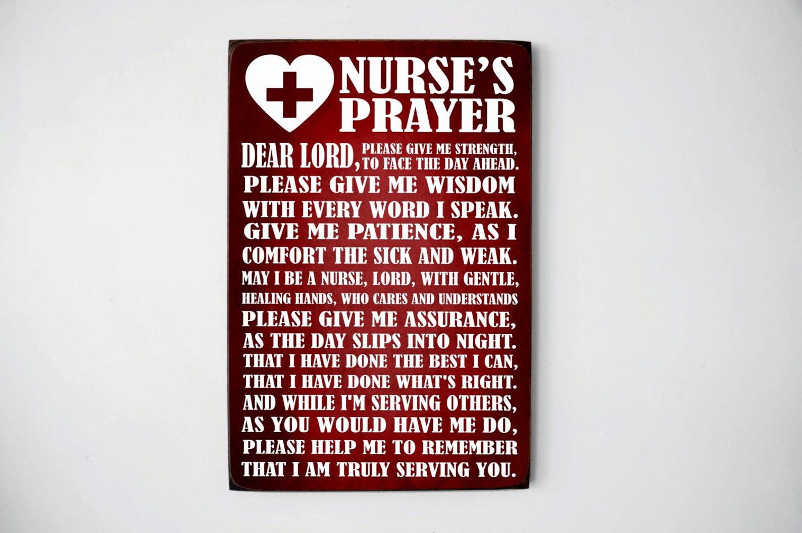Nurse's Prayer Nurse Prayer Sign Nurse Decor Nurse - Etsy