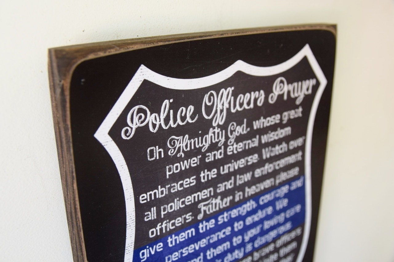 Police Decor Policeman Prayer Police Prayer Sign Police | Etsy