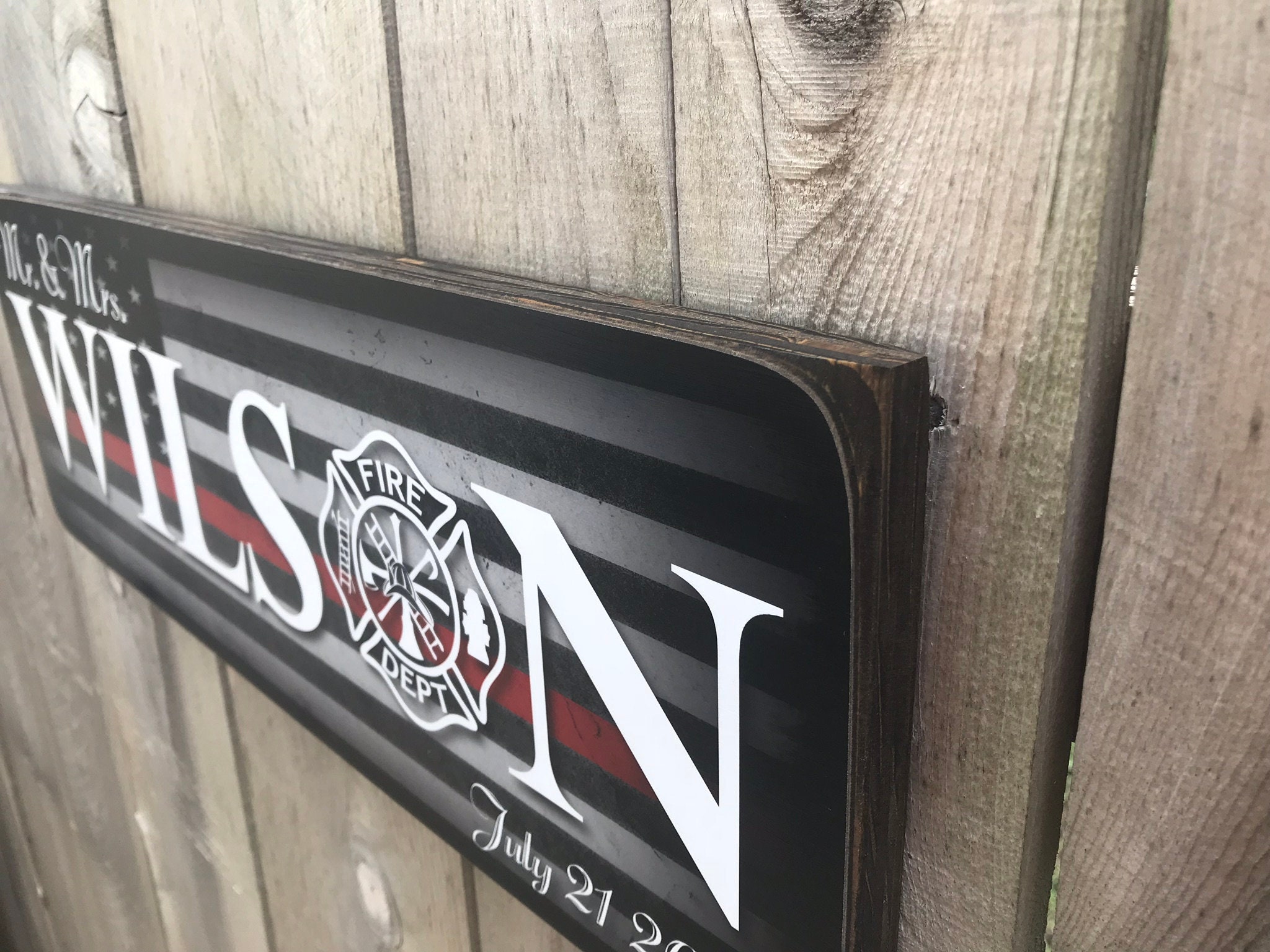 Firefighter Couple Mr Mrs Gift, Firefighter Family Sign, Firefighter ...