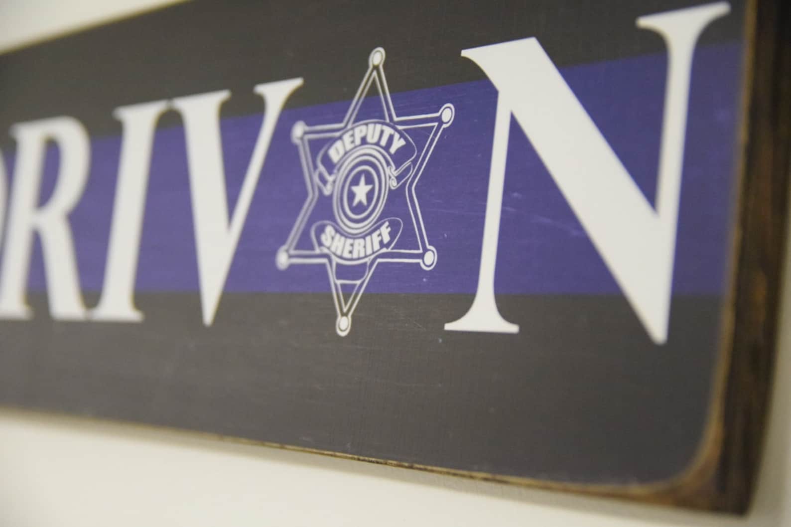 Sheriff's Deputy Name Sign Family Name Police Decor - Etsy