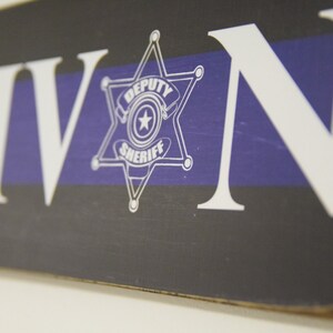 Sheriff's Deputy Name Sign, Family Name, Police Decor, Police Officer ...