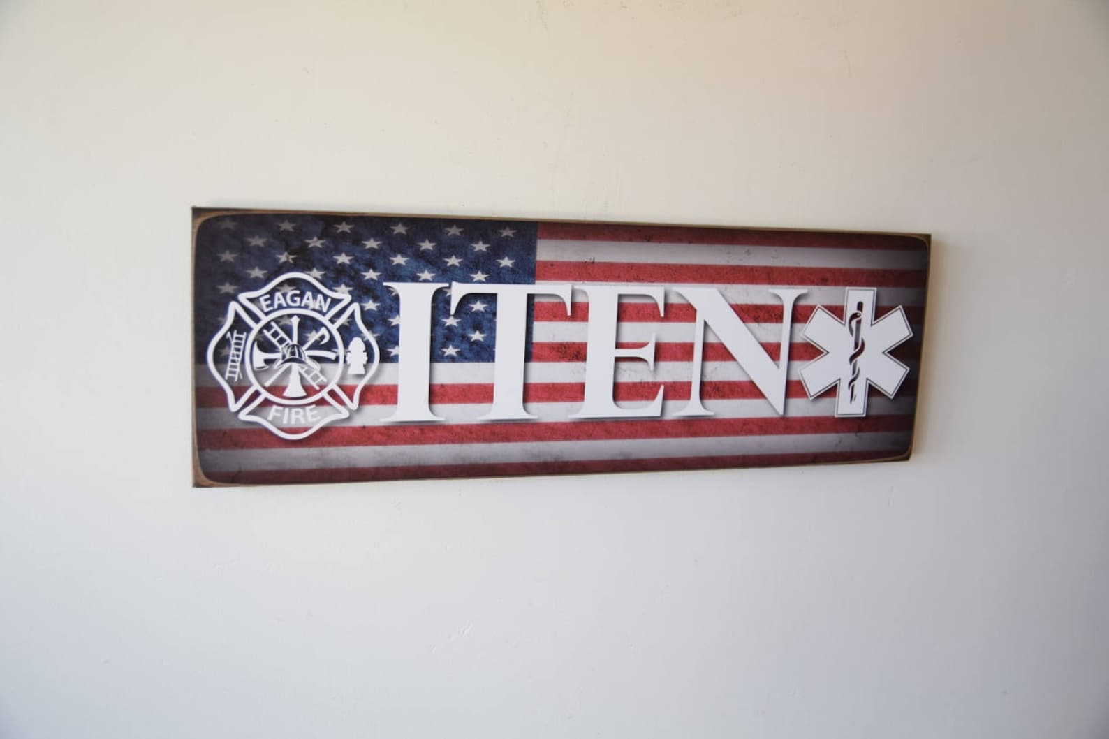 EMT and Firefighter Name Sign Firefighter EMT Decor Dual | Etsy