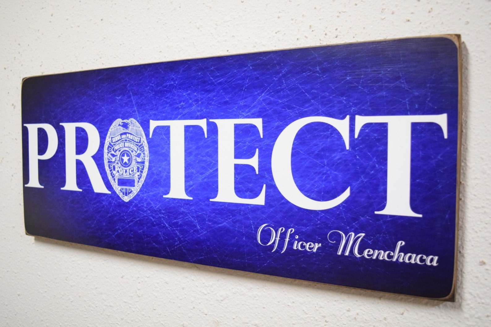 Protect Police Sign Officer Name Sign Policeman LEO Law - Etsy