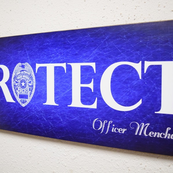 Police Protect Sign - Etsy