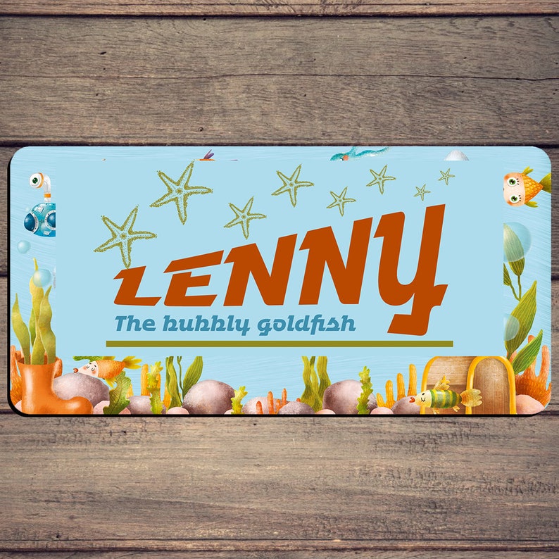 Custom Fish Name Plate Fish Tank Decor Fish Lovers Gift | Etsy