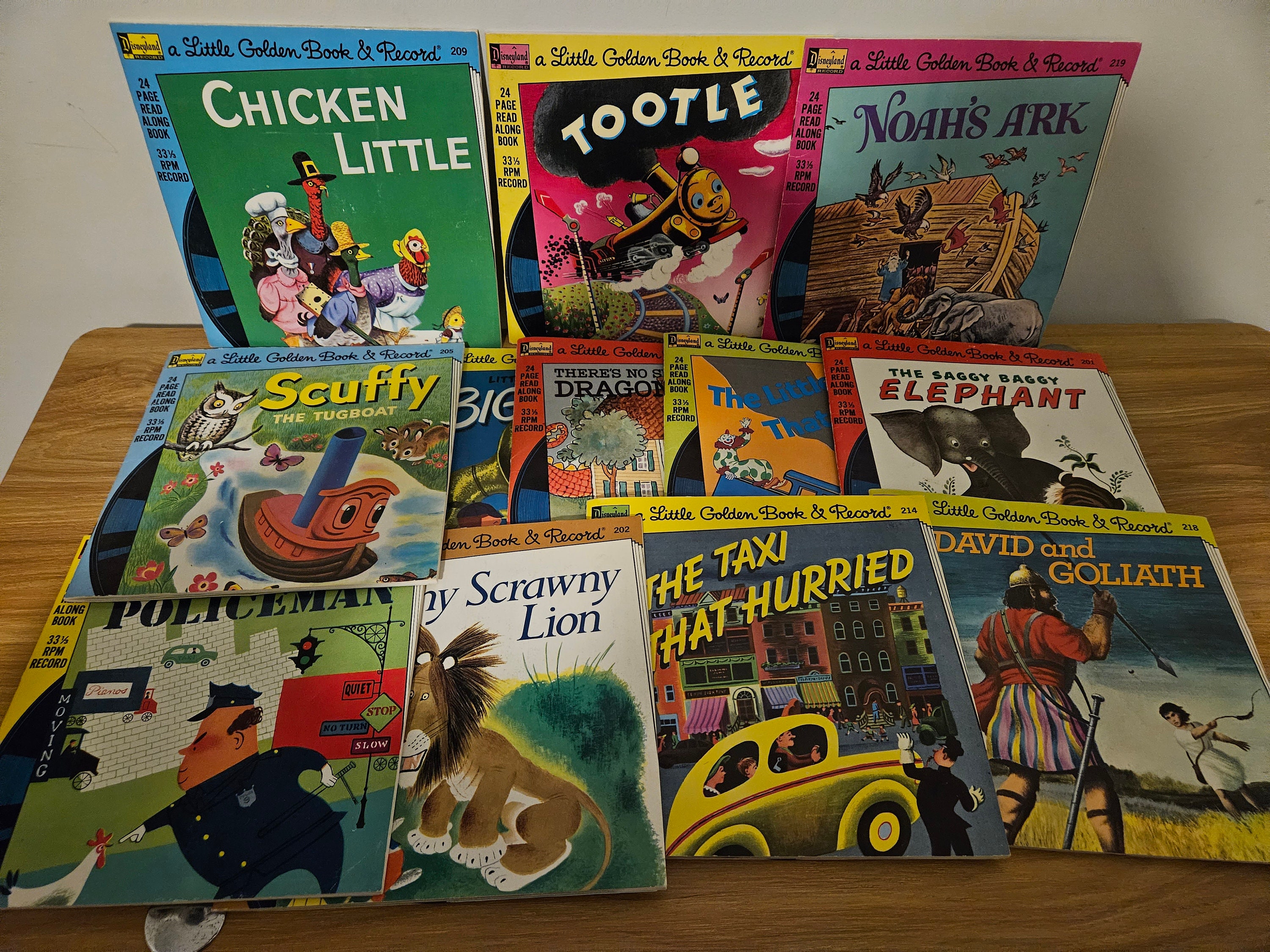 Vintage Box Set WALT DISNEY Little Golden Book Record Read Along ...