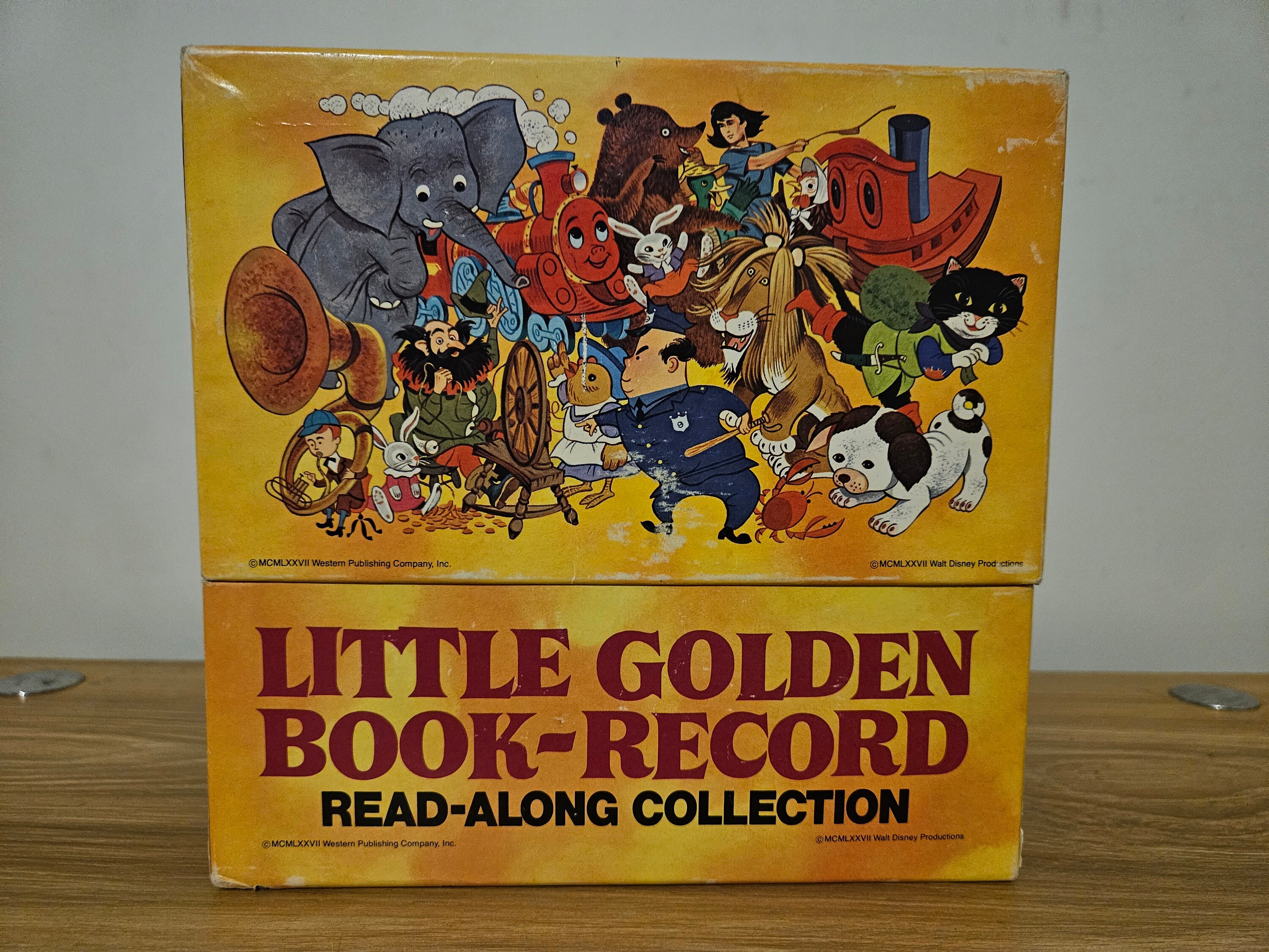 Vintage Box Set WALT DISNEY Little Golden Book Record Read Along ...