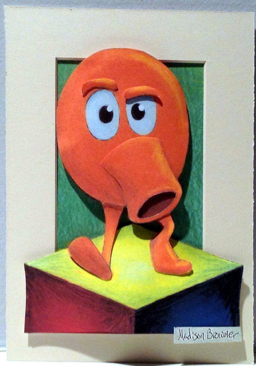 3-D Paper-cut Video Game Art: Q*bert - Etsy