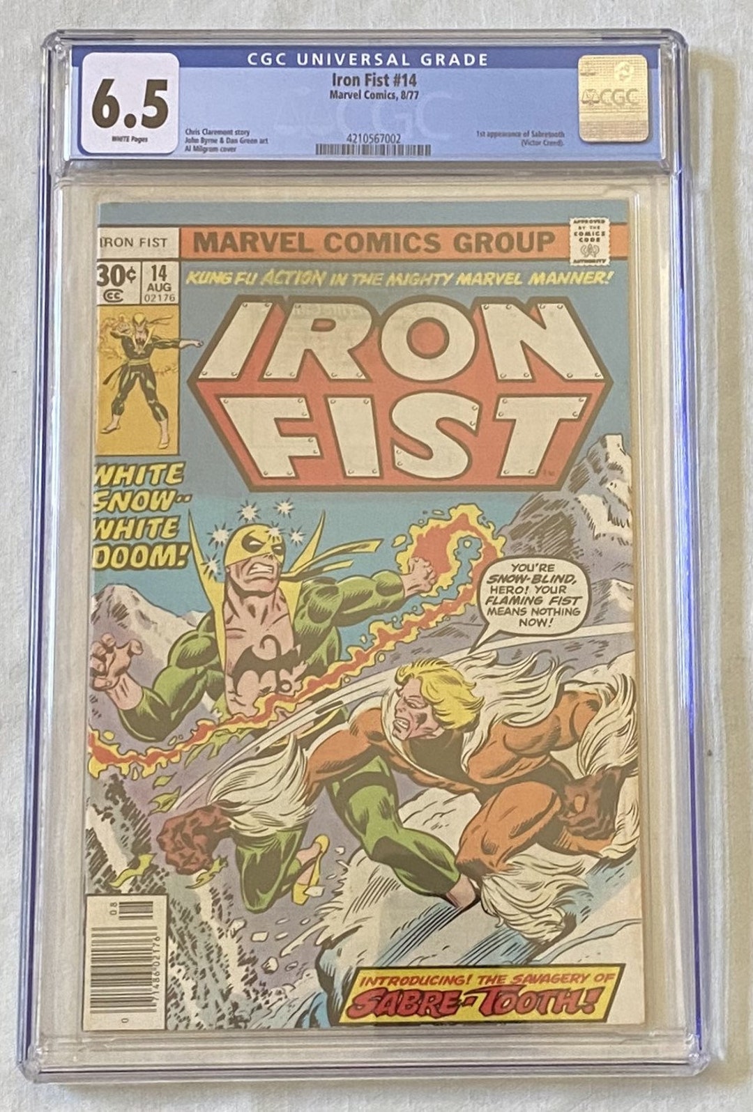 Iron Fist 14 First Appearance of Sabretooth Victor Creed From 1977 ...