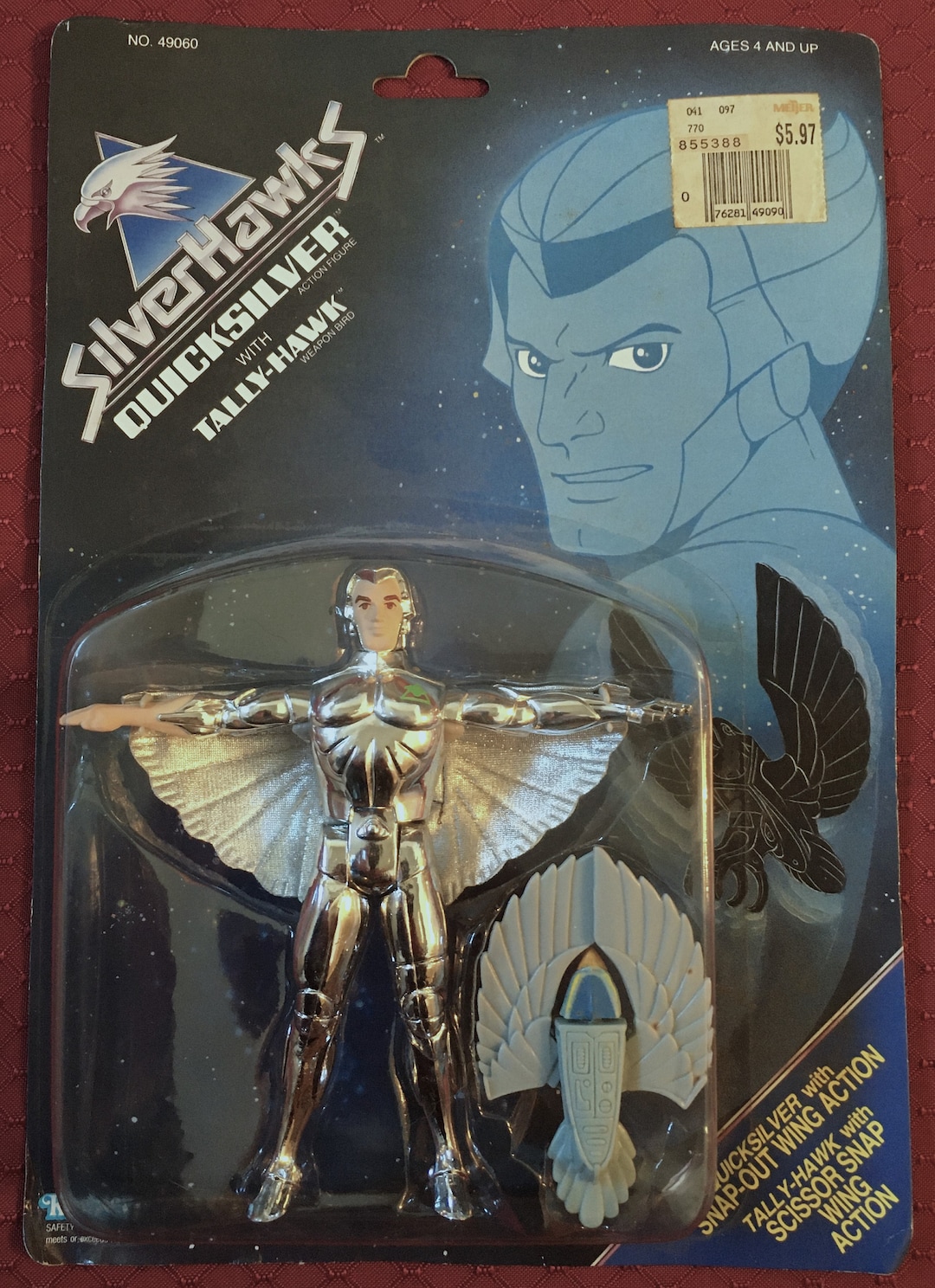 Silverhawks Quicksilver With Tally-hawk 1986 100% Complete Vintage ...