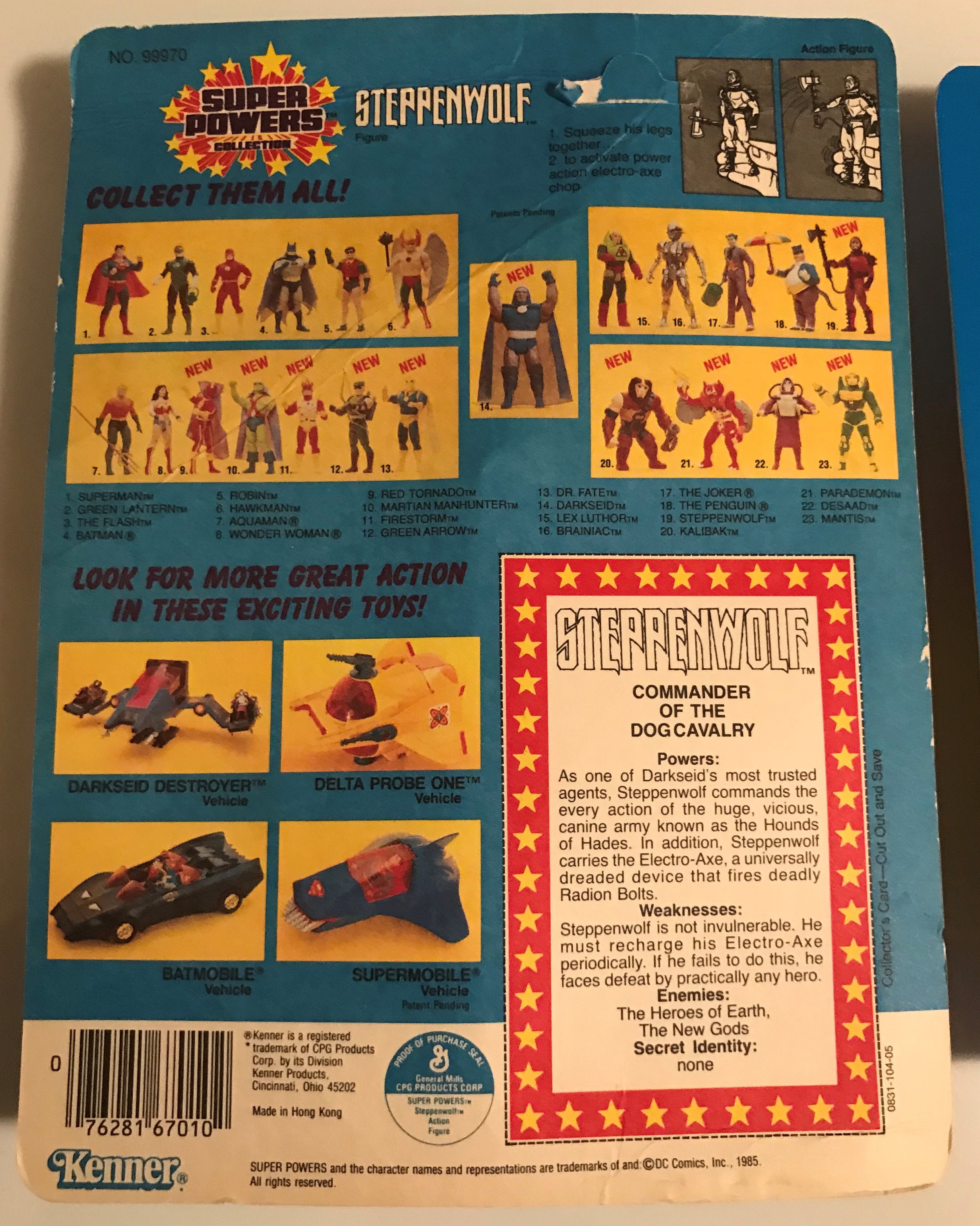 Kenner Super Powers Steppenwolf 23-back Rare Vintage Original Toy 1985 ...