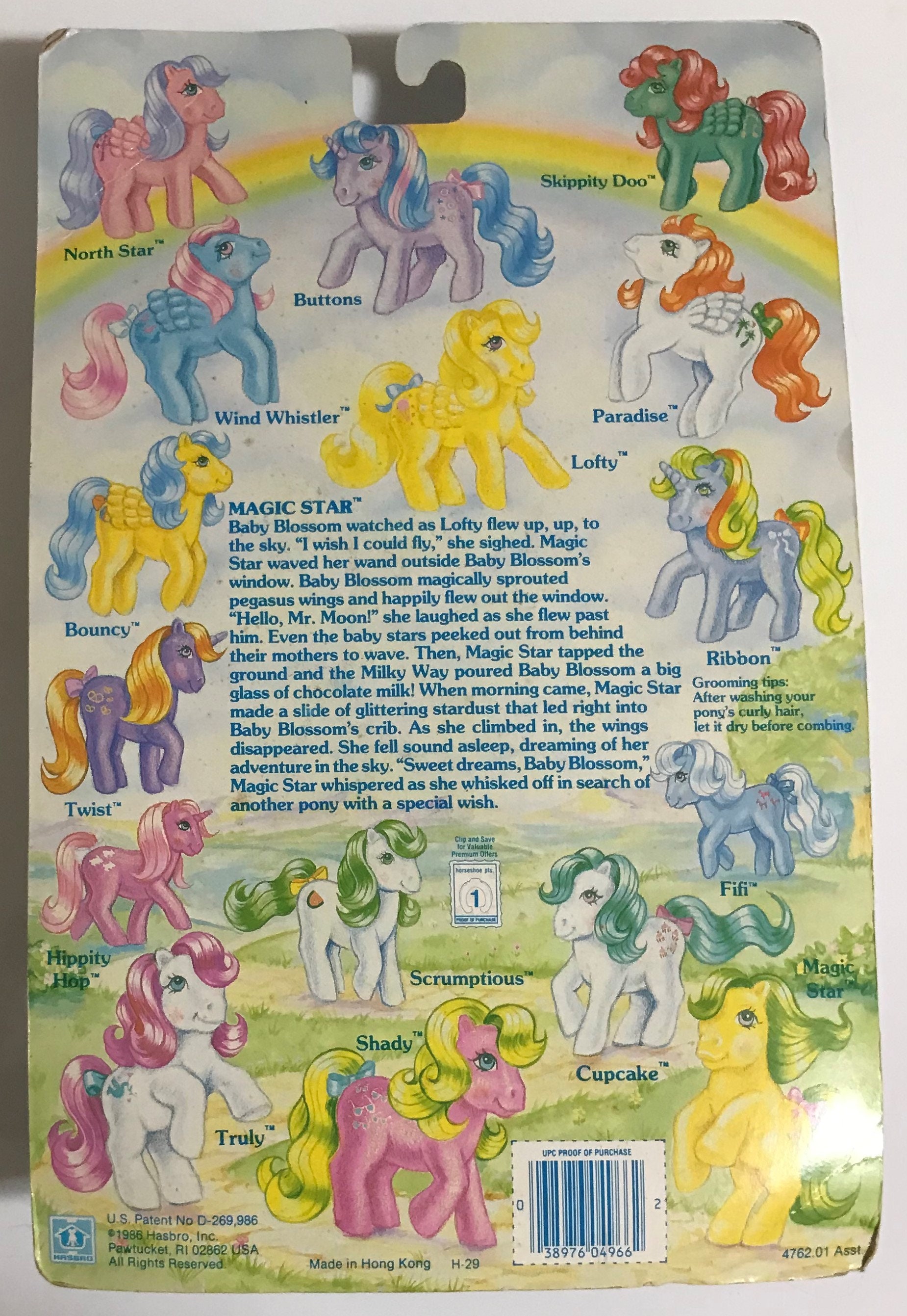 My Little Pony MLP Vintage G1 Buttons and Magic Star Both 100% Complete ...