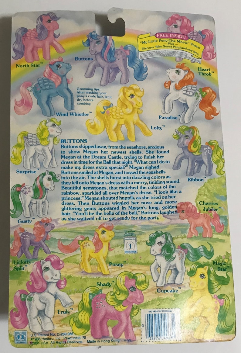 My Little Pony MLP Vintage G1 Buttons and Magic Star | Both 100% ...